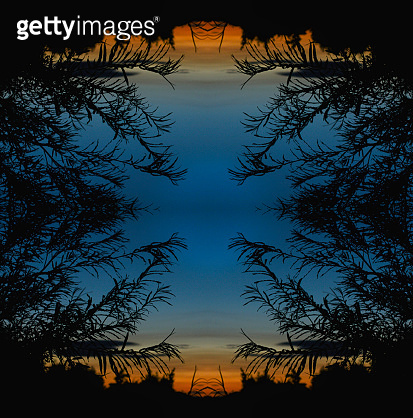 Blue, Yellow and Orange Sunset Pattern 이미지 (980147170) - 게티이미지뱅크