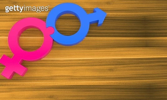 Gender symbols connected 이미지 (1013971784) - 게티이미지뱅크