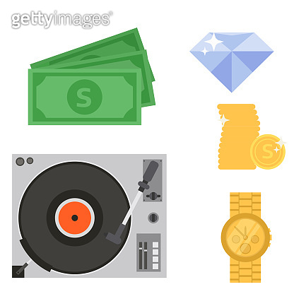 Hip hop accessory vector musician instruments jewelry accessories ...