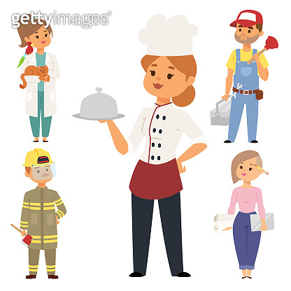 People different professions vector illustration. Success teamwork ...