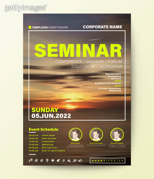 Business conference design template. Abstract sunset background for ...