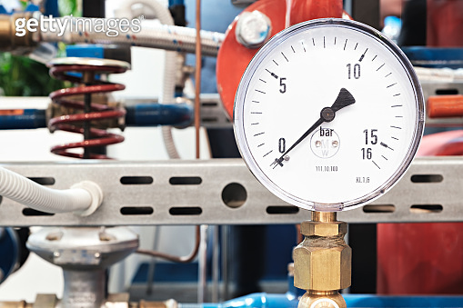 Mechanical pressure gauges. Traditional instruments for measuring ...