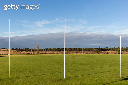 Australian Football League Goal Posts At Suburban Oval 이미지 (1181172885 ...