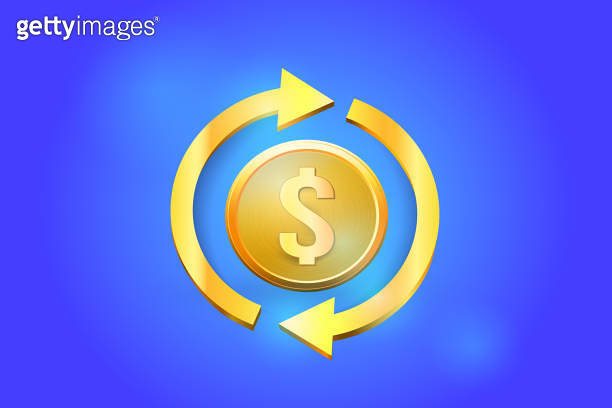 Cash back icon. Symbol is return of Money. Sign of a refund of dollars ...