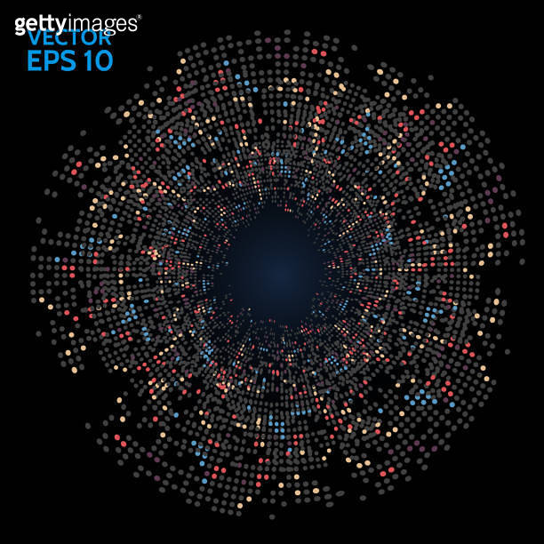 explosion Element with dots. Graphic abstract background communication ...