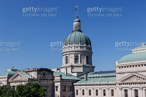 Indiana State House and Capitol Dome. It houses the Governor, Assembly ...
