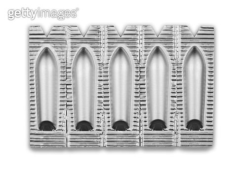 Medical Suppositories in Silver Blister package. Packaging of ...