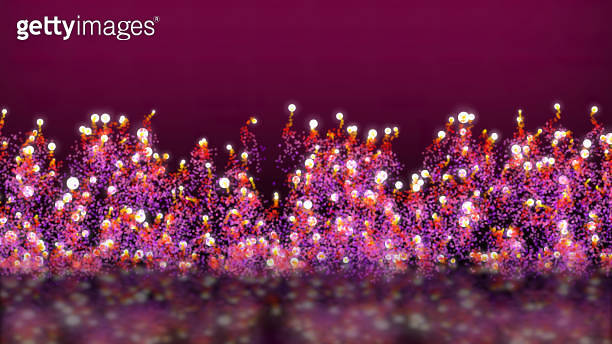 3D illustration, Small ball circle ball Free movement is raising and ...