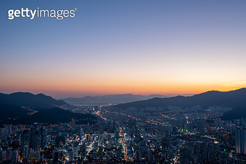 Busan City Panorama and Downtown skyline in Busan South Korea ...