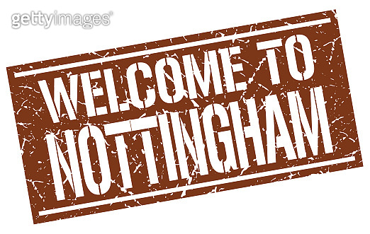 welcome to Nottingham stamp 이미지 (1092240794) - 게티이미지뱅크