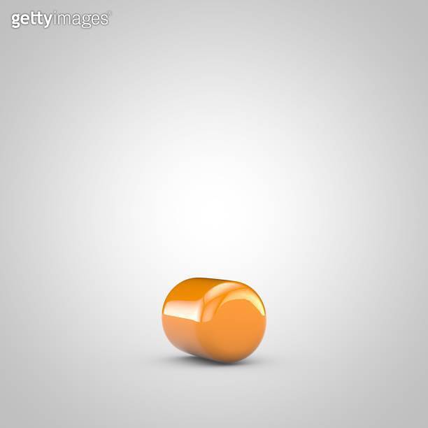 Orange 3d point symbol isolated on white background 이미지 (1182506858 ...