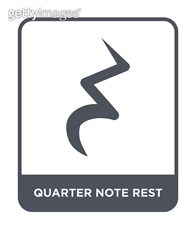 quarter note rest icon vector on white background, quarter note rest ...