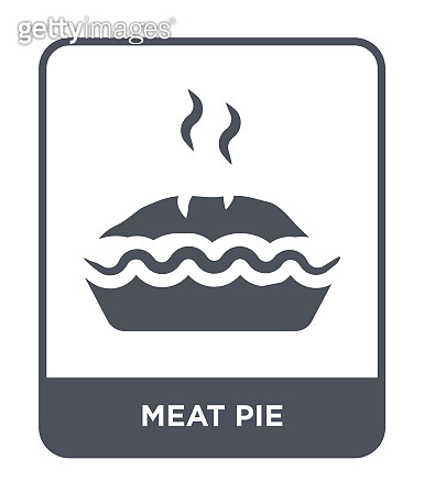 meat pie icon vector on white background, meat pie trendy filled icons ...
