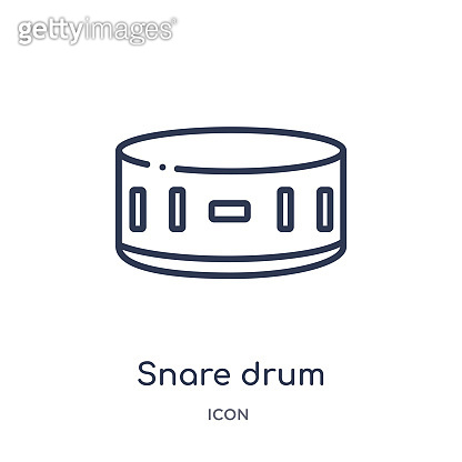 snare drum icon from music outline collection. Thin line snare drum ...