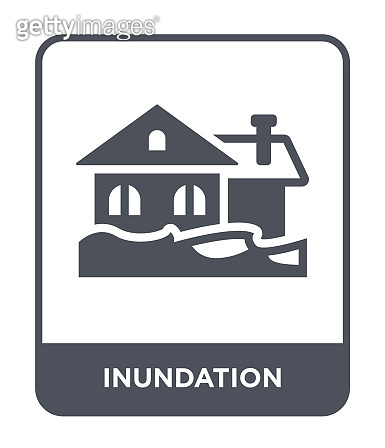 inundation icon vector on white background, inundation trendy filled ...