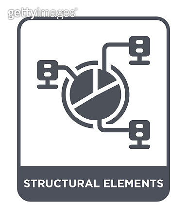structural elements icon vector on white background, structural ...