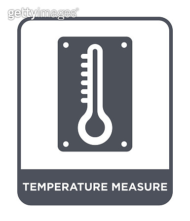 temperature measure icon vector on white background, temperature ...