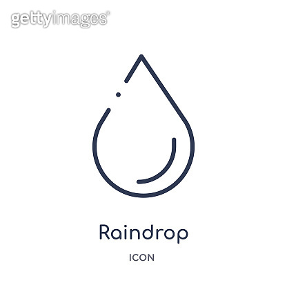raindrop icon from nature outline collection. Thin line raindrop icon ...
