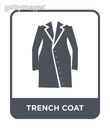trench coat icon vector on white background, trench coat trendy filled ...