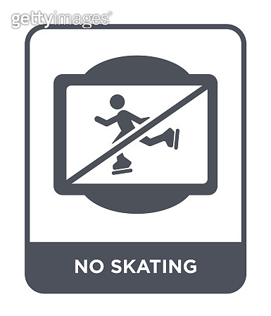 no skating icon vector on white background, no skating trendy filled ...