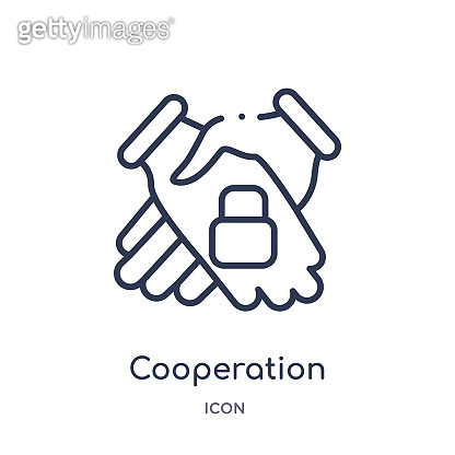 Linear cooperation icon from Gdpr outline collection. Thin line ...