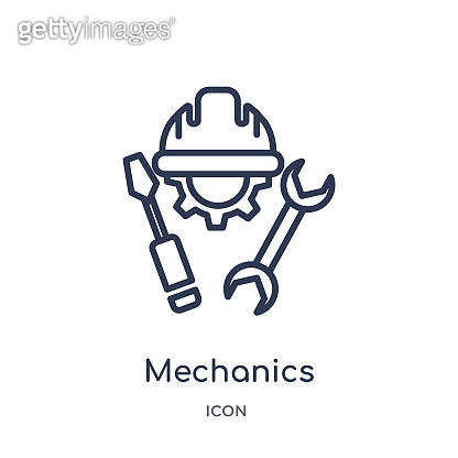 Linear mechanics icon from General outline collection. Thin line ...
