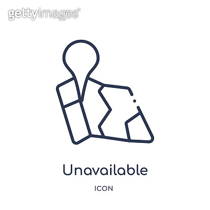 Linear unavailable location icon from Maps and locations outline ...