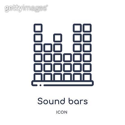 sound bars icon from music outline collection. Thin line sound bars ...