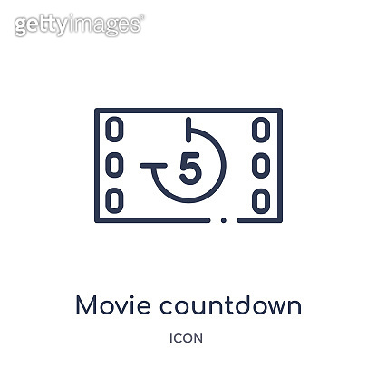 Linear movie countdown icon from Cinema outline collection. Thin line ...