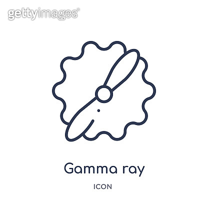 Linear gamma ray icon from Astronomy outline collection. Thin line ...
