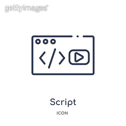 Linear script icon from Blogger and influencer outline collection. Thin ...