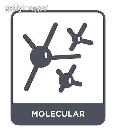 molecular icon vector on white background, molecular trendy filled ...