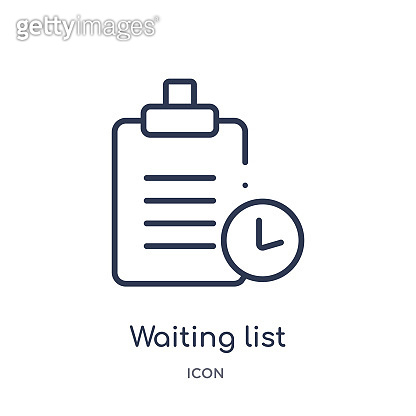 Linear waiting list icon from Ecommerce and payment outline collection ...