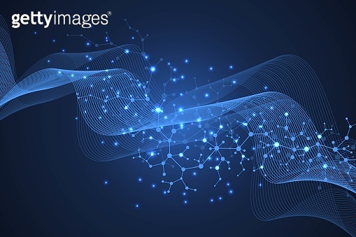 Scientific molecule background for medicine, science, technology ...