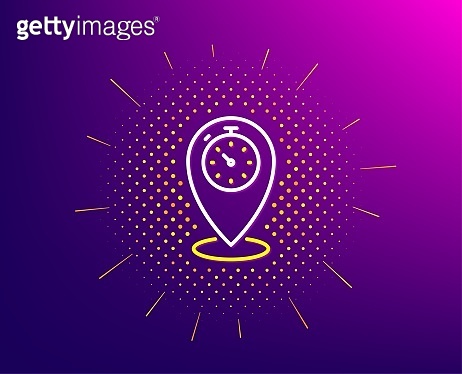 Timer line icon. Time sign. Location pointer symbol. Vector 이미지 ...