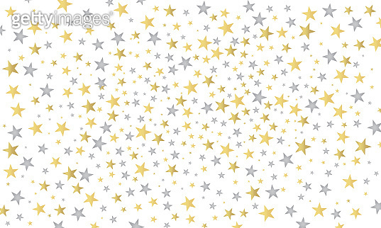 Abstract white modern nice pattern with gold and silver stars 이미지 ...