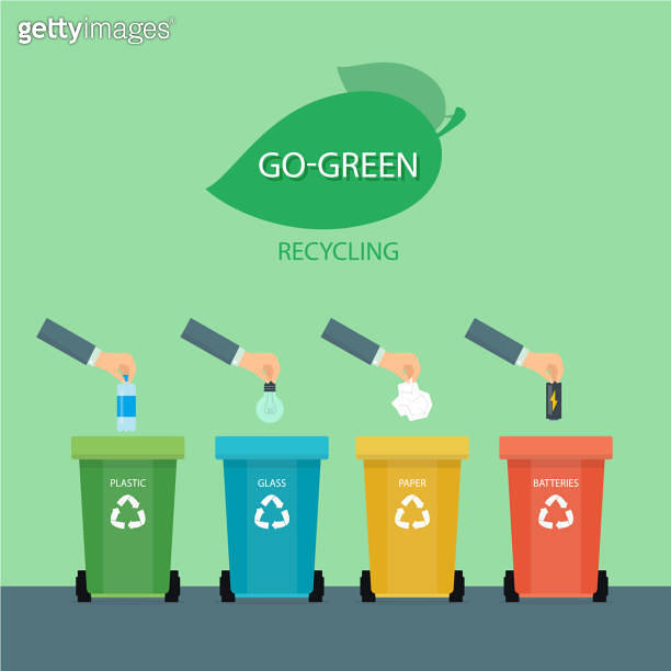 Waste management concept. Waste segregation. Separation of waste on ...