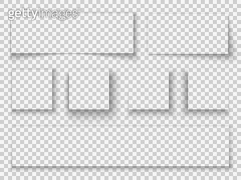 Shadow dividers. Line paper design panel shadow effects divider webpage ...