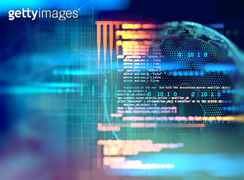 Programming code abstract technology background of software developer ...