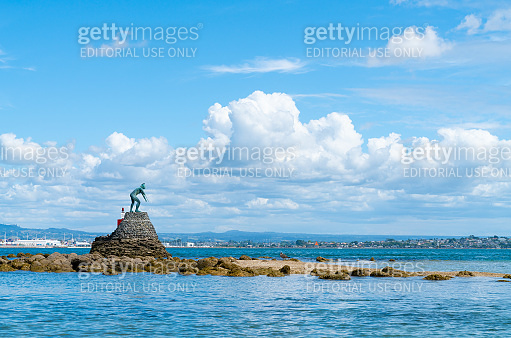 Tangaroa, Mythical God of Ocean bronze statue guarding entrance to ...