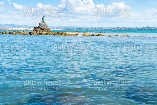Tangaroa, Mythical God of Ocean bronze statue guarding entrance to ...