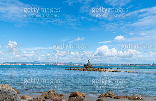 Tangaroa, Mythical God of Ocean bronze statue guarding entrance to ...