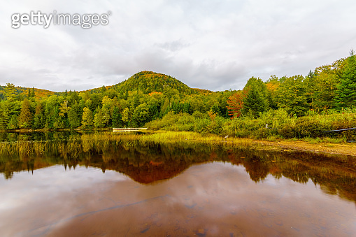 Sunset view of Monroe Lake, in Mont Tremblant National Park (1160057785 ...