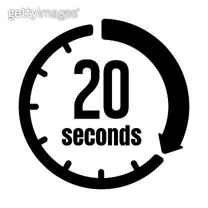 Clock , timer (time passage) icon / 20 seconds (1149038635) 일러스트, 무료 ...