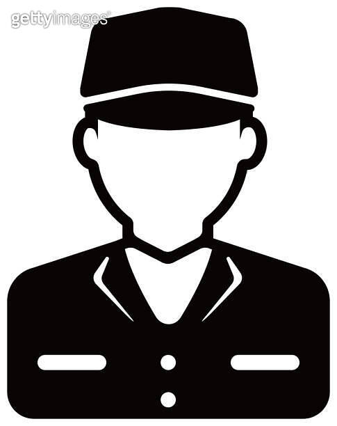 Worker avatar icon illustration (upper body) / blue collar worker ...