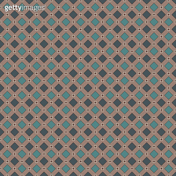 Contemporary geometric pattern. Repeated squares, diamonds motif ...