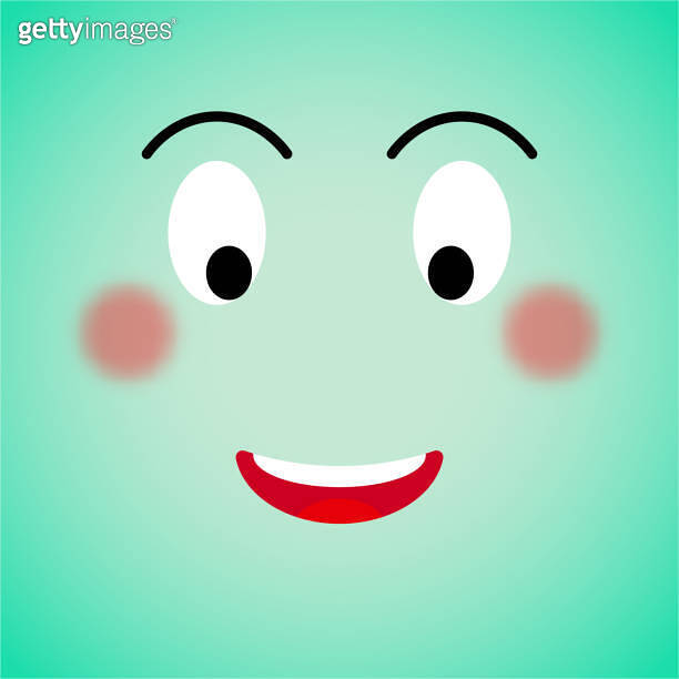 The emoji blue face, colorful square emoji. Face funny backgound ...