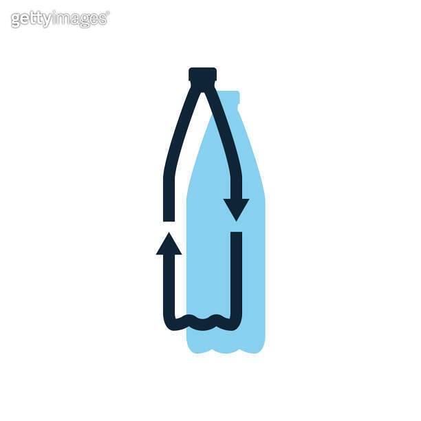 Plastic pet bottle form recycling symbol with arrows. 이미지 (1182031314 ...