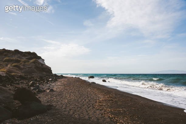 Columbo Beach in Santorini Greece 이미지 (1141229462) - 게티이미지뱅크