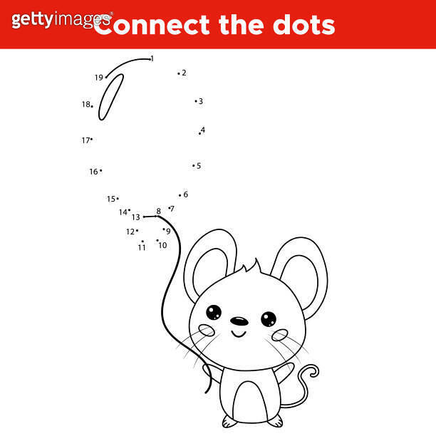 Educational connect number dot to dot game. 이미지 (1176779462) - 게티이미지뱅크